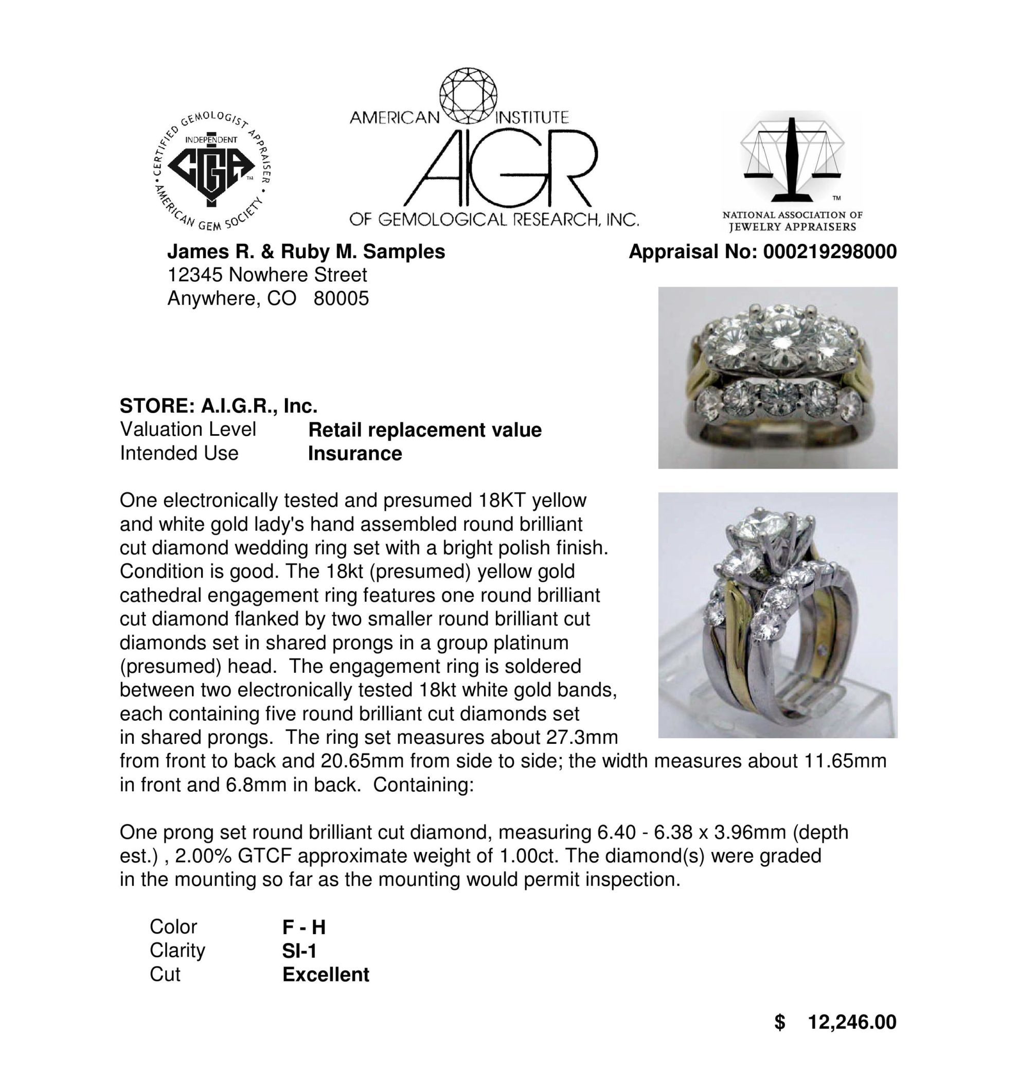 Jewelry Appraisals American Institute Of Gemological Research Inc 